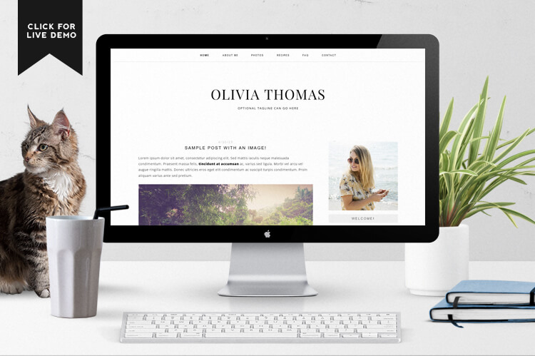 江南APP公众号Olivia Blogger Template - Designer Blogs